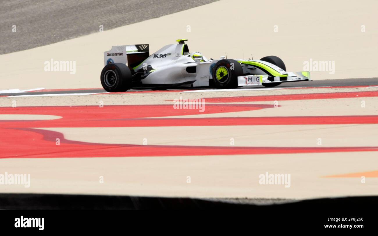 Brawn GP driver Rubens Barrichello of Brazil steers his car during free ...