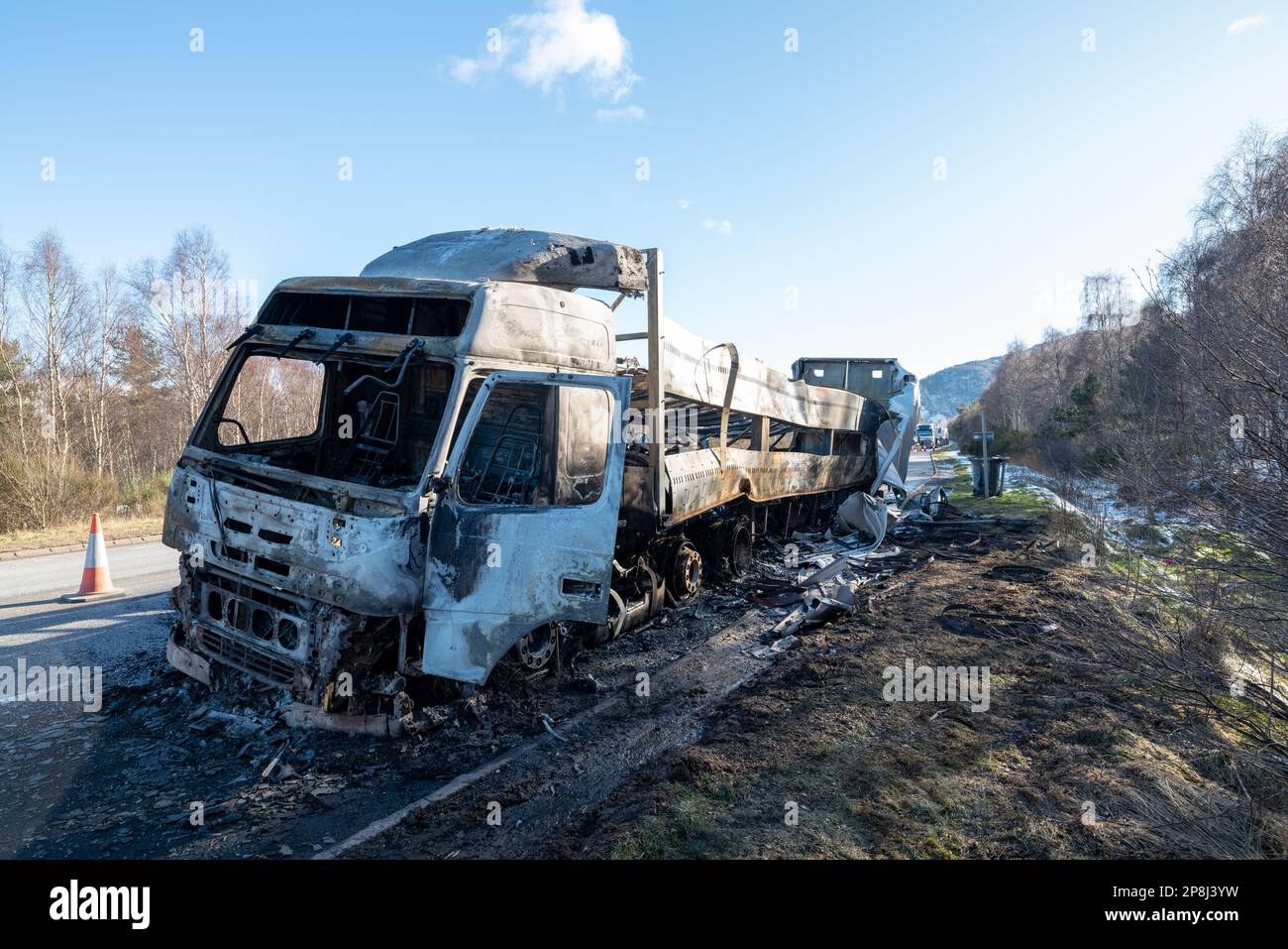 8 March 2023. A9 Road,Aviemore,Highlands and Islands,Scotland. This is ...