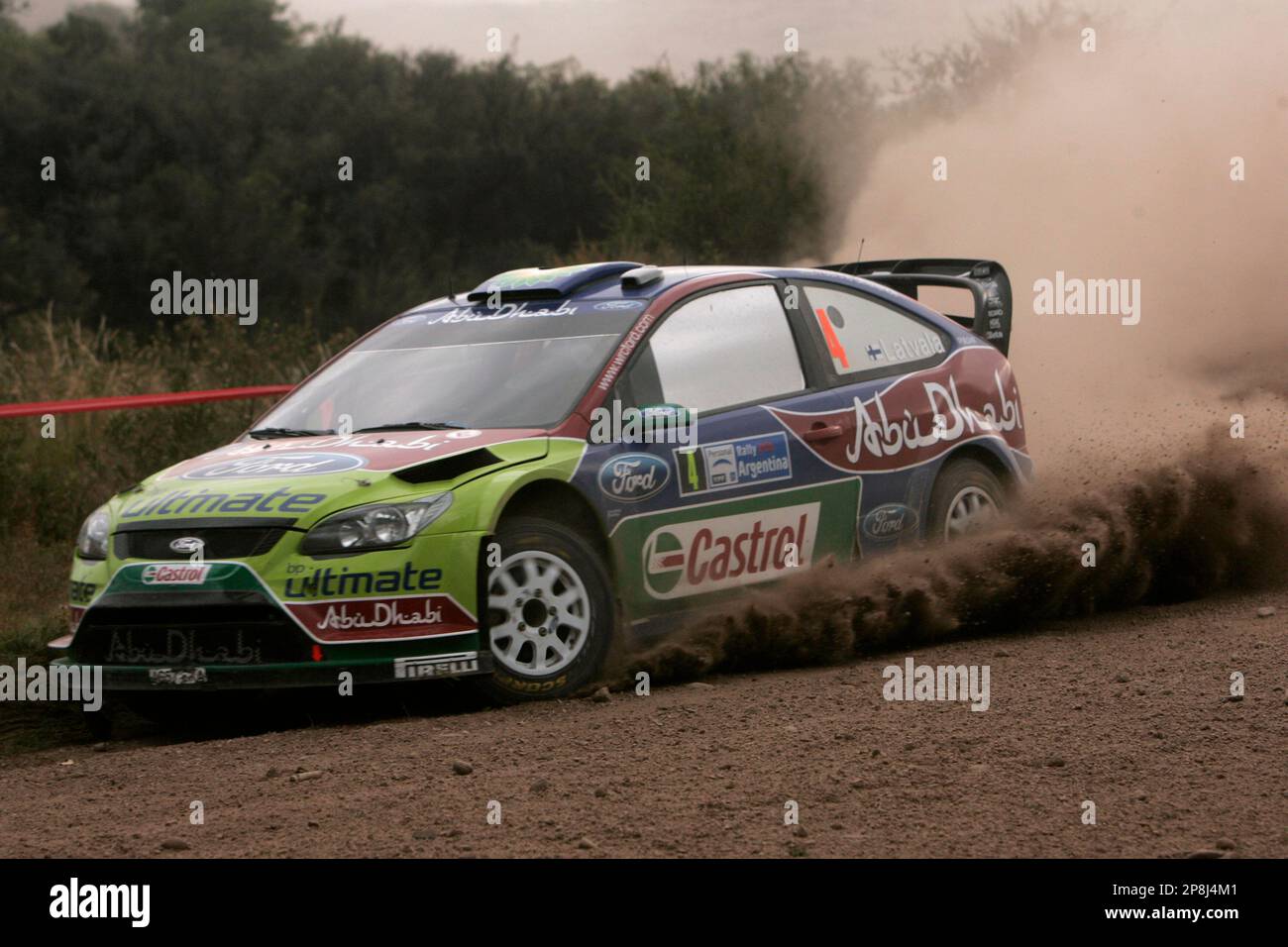 Finland's Jari-Matti Latvala and co-driver Mikka Antila drive their ...