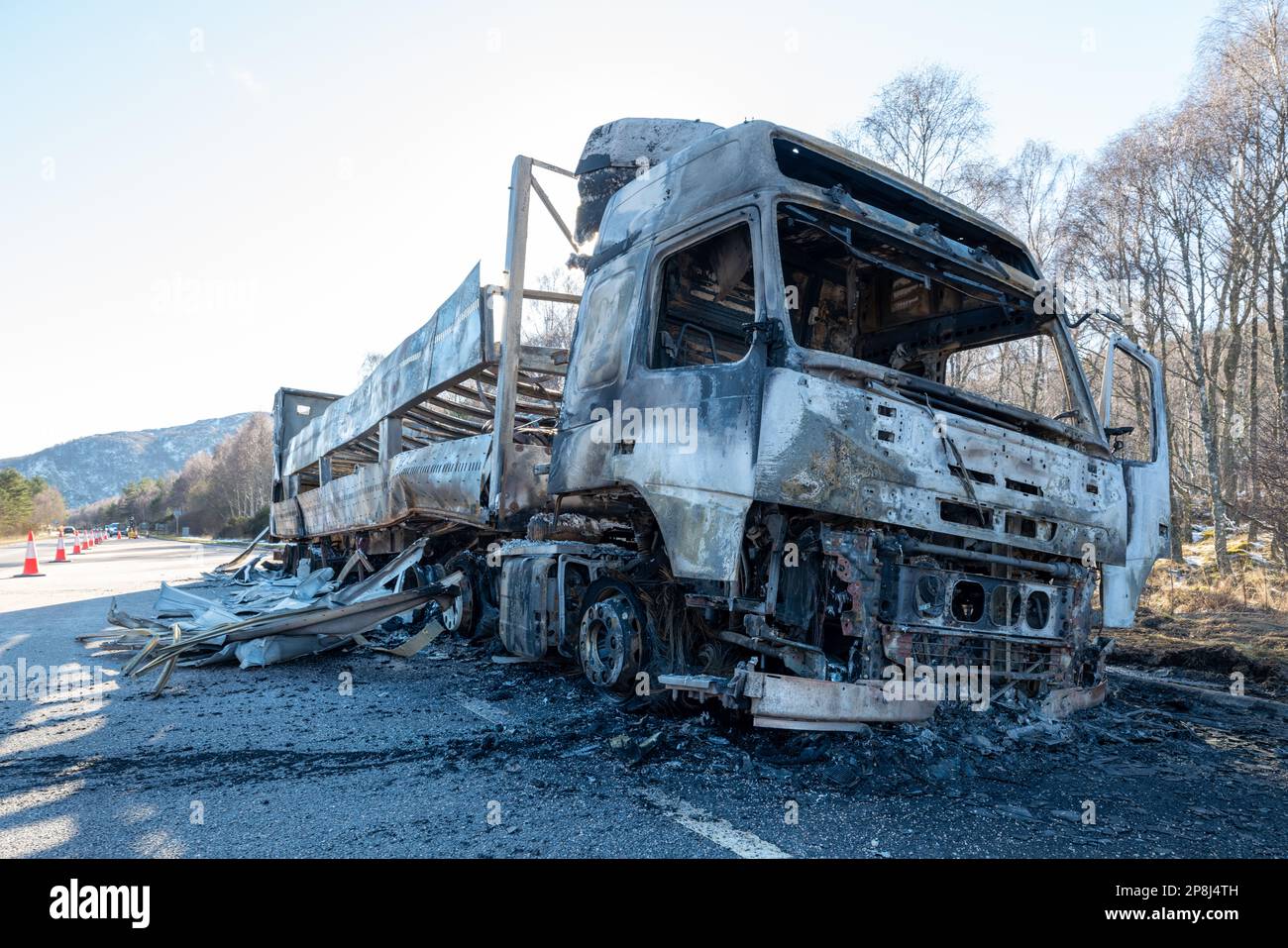 8 March 2023. A9 Road,Aviemore,Highlands and Islands,Scotland. This is ...