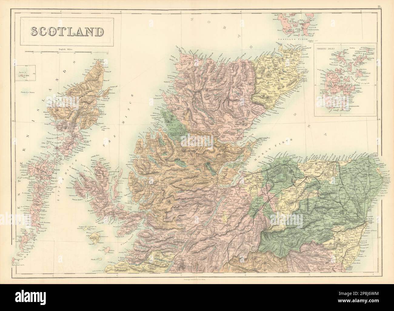 Scotland. North sheet. Highlands and Islands. Railways. SIDNEY HALL ...