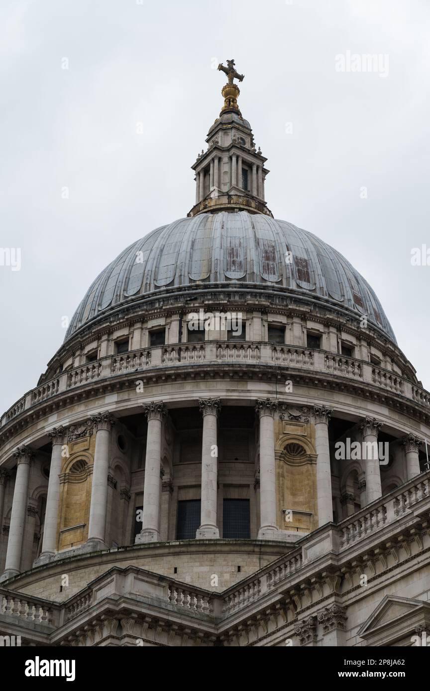 Dome of St Paul's Cathedral viewed from the north side.London, England ...
