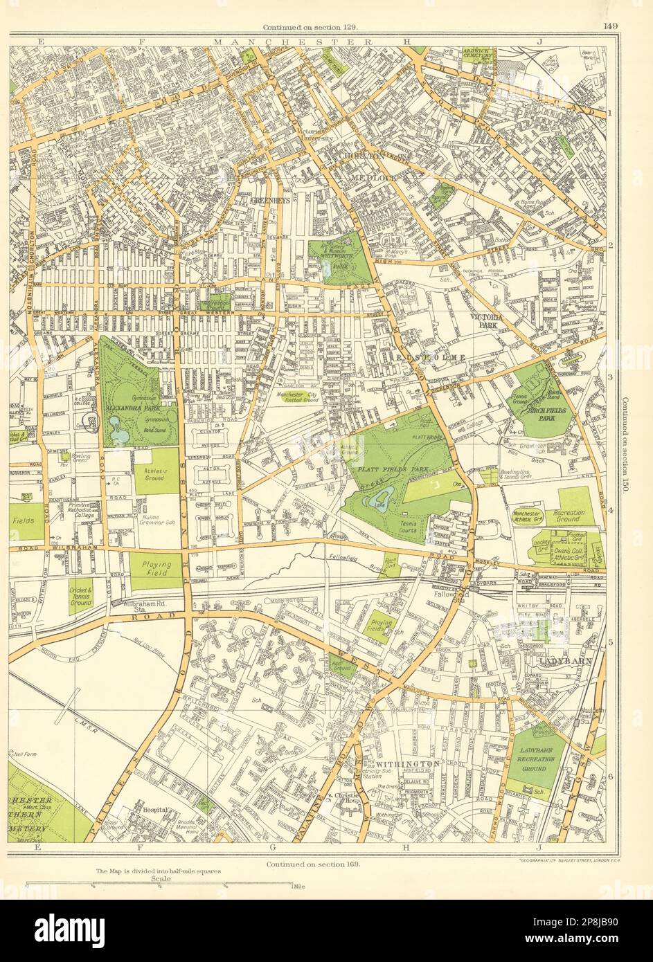 MANCHESTER Withington Ladybarn Chorlton Medlock Greenheys Rusholme 1935 ...
