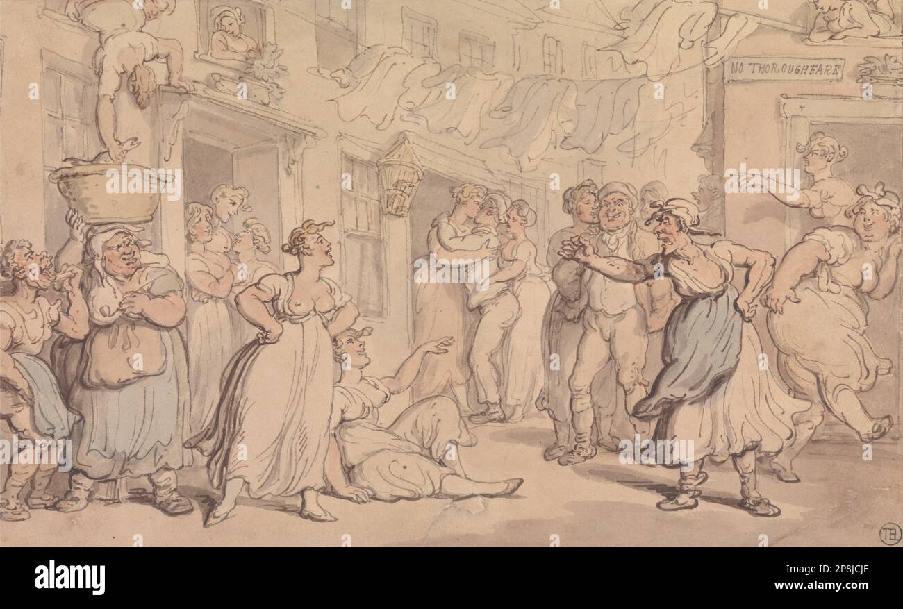 Angry Scene in a Street between 1805 and 1810 by Thomas Rowlandson ...