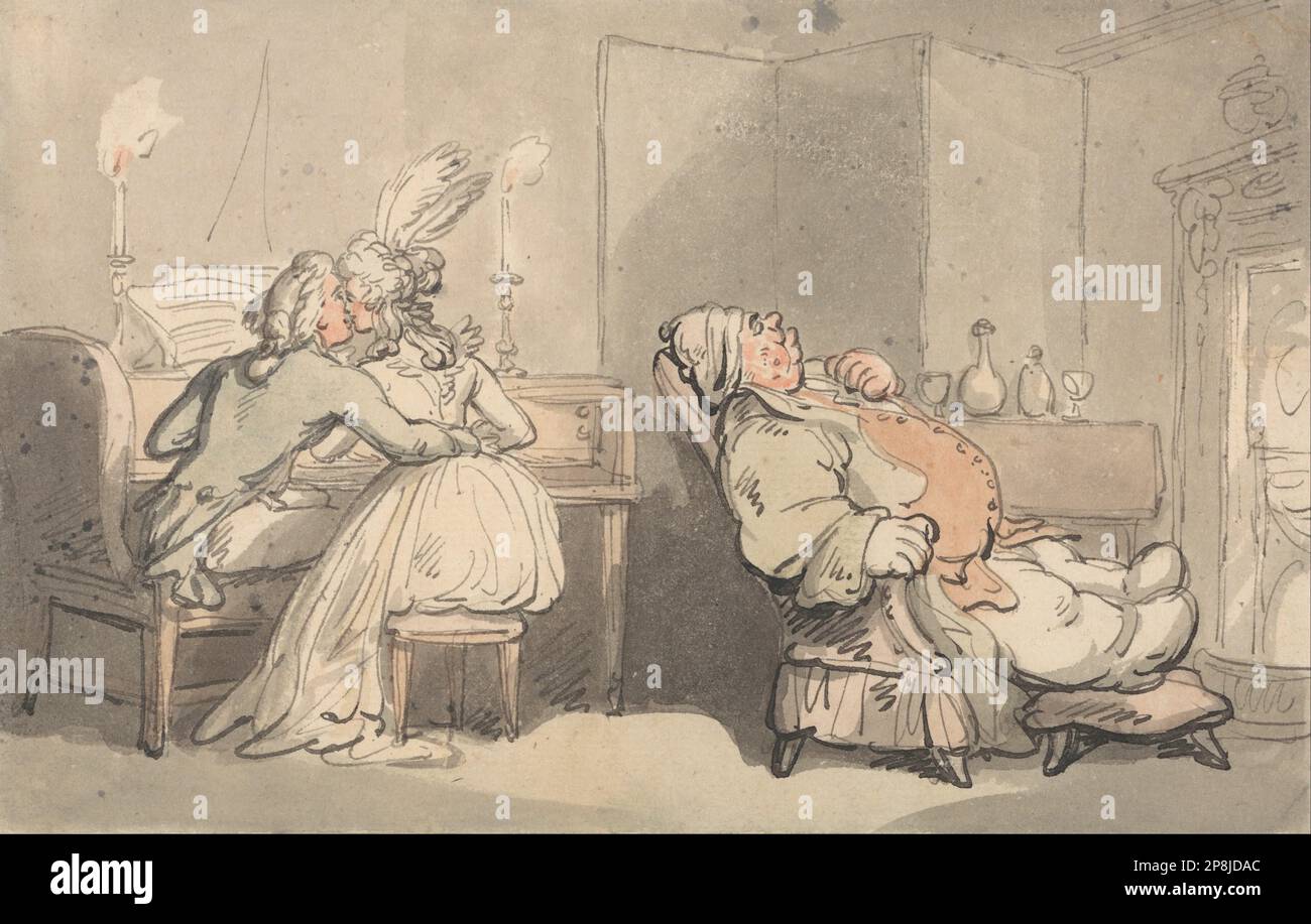 Comforts of Bath: The Music Master 1798 by Thomas Rowlandson Stock ...