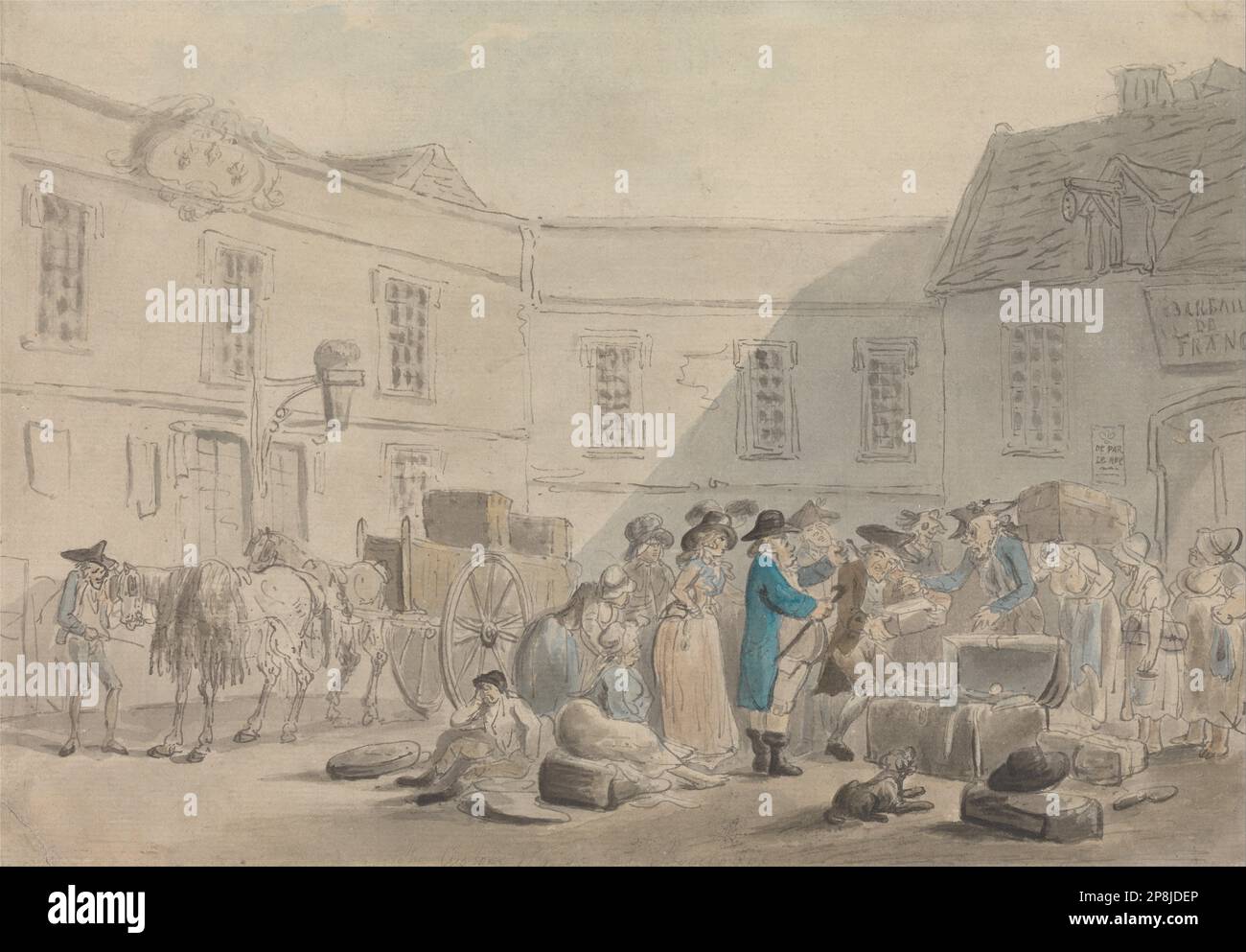 Customs House at Boulogne 1790s by Thomas Rowlandson Stock Photo - Alamy