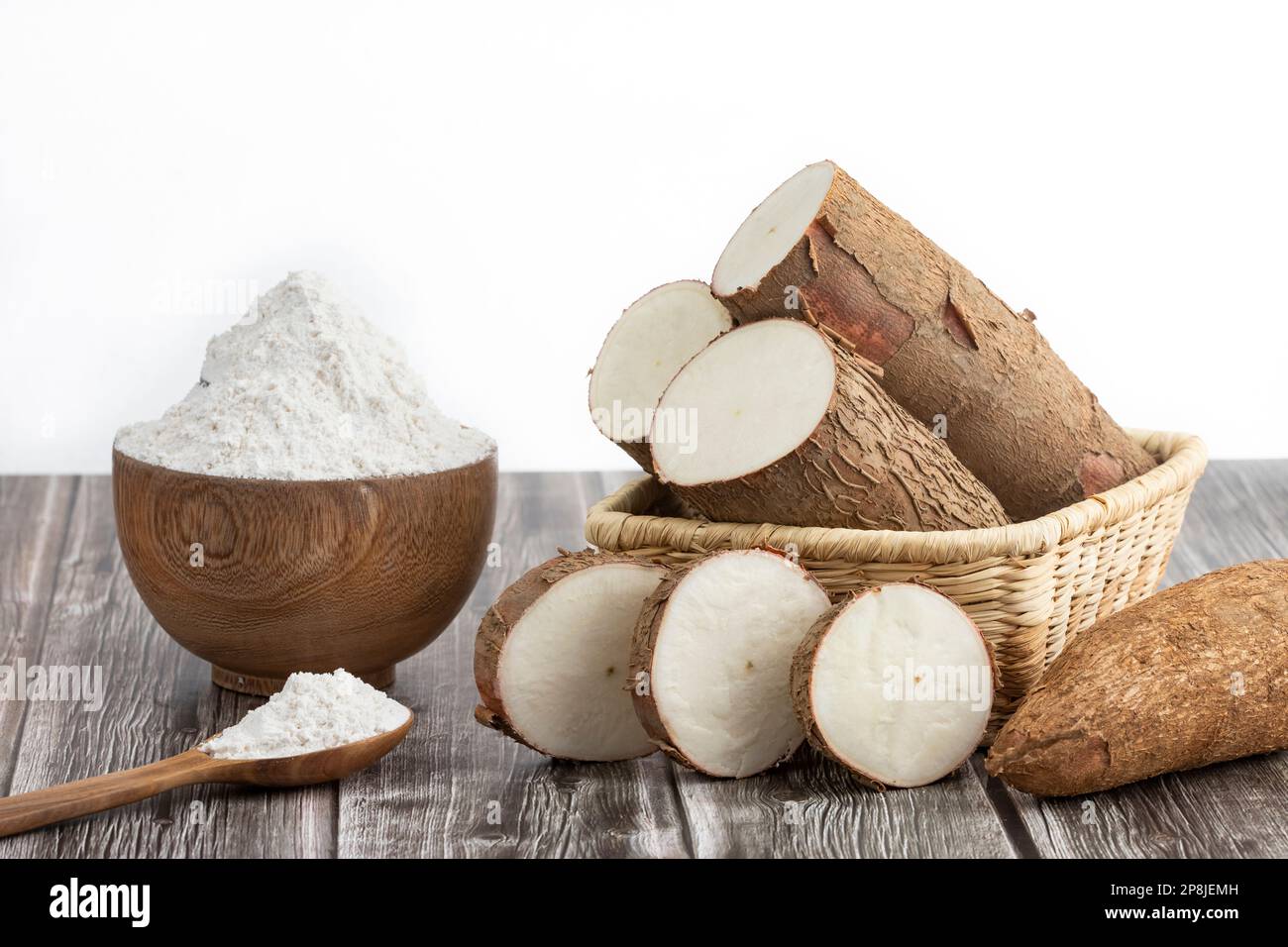 Cassava; Organic cassava starch Raw - Manihot esculenta Stock Photo - Alamy