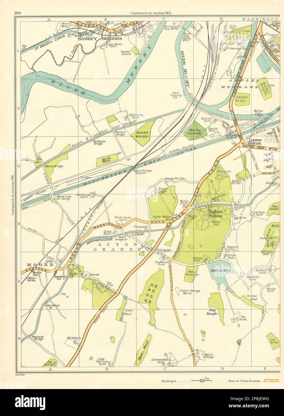 CHESHIRE Warrington Sankey Bridges Lower Higher Walton Mersey Moore ...
