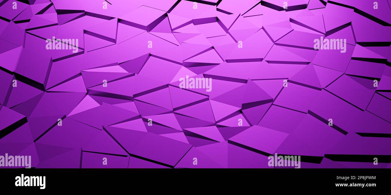 Abstract purple background with sharp edge triangles and polygons ...