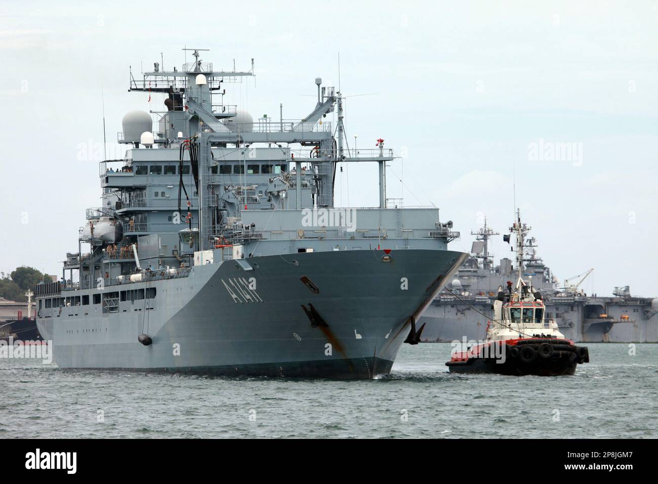 The German warship Berlin arrives at Port of Mombasa, Kenya, Tuesday ...