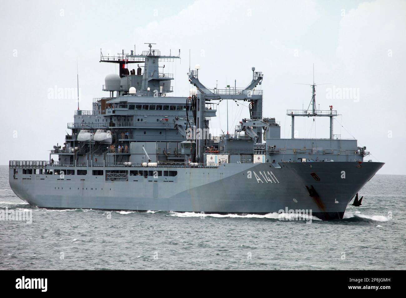 The German warship Berlin arrives at Port of Mombasa, Kenya, Tuesday ...