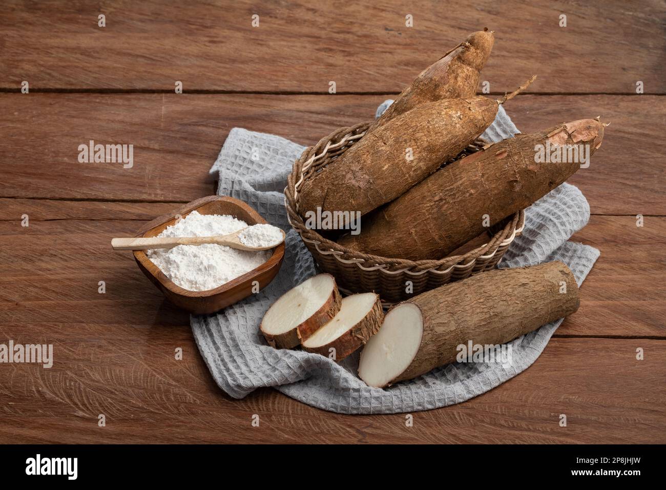 Cassava; Organic cassava starch Raw - Manihot esculenta Stock Photo - Alamy