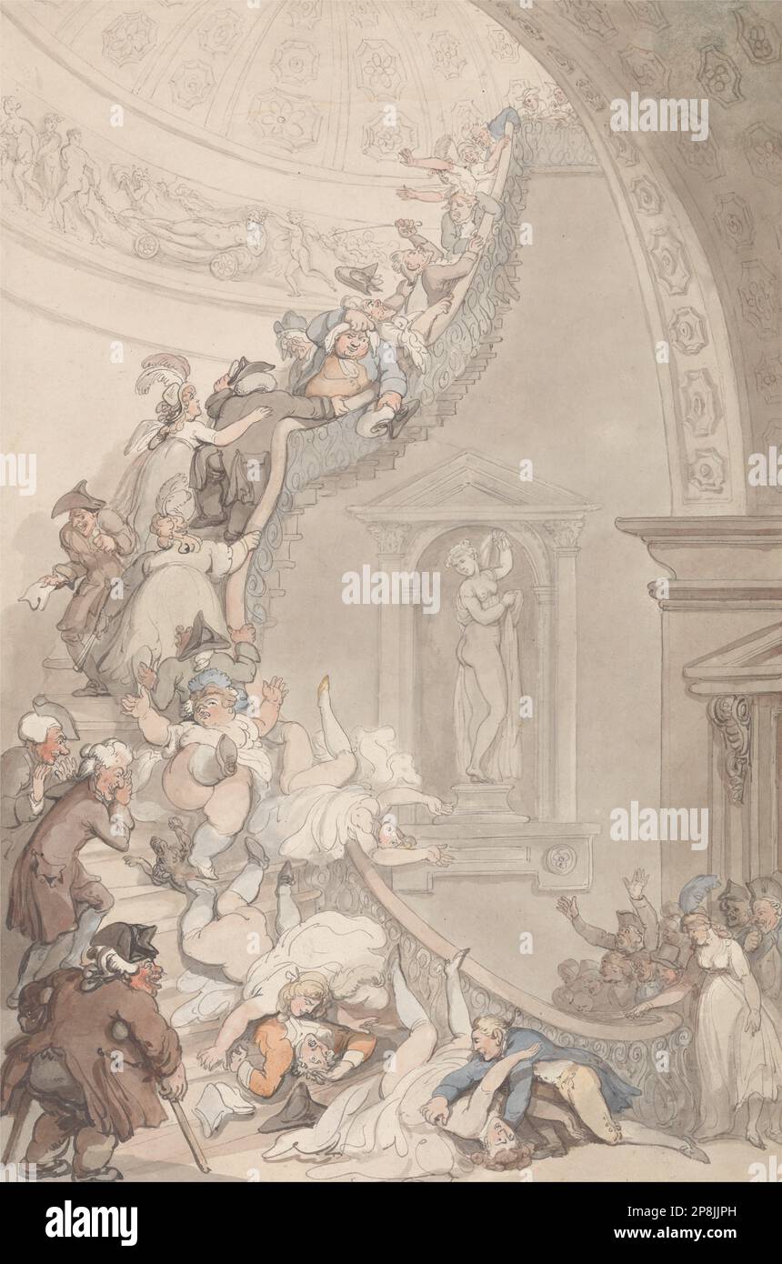The Exhibition Stare Case Somerset House Circa 1800 By Thomas