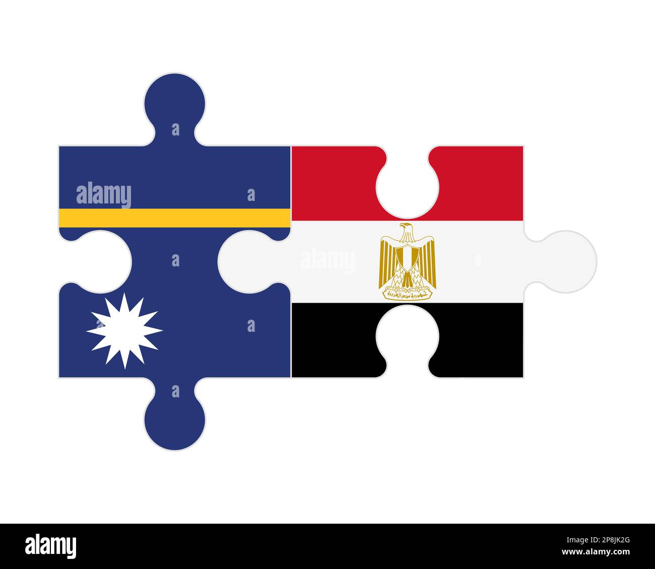 Connected puzzle of flags of Nauru and Egypt, vector Stock Vector Image ...