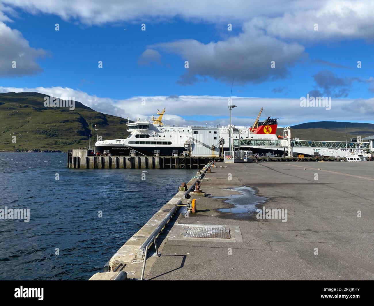 Ullapool,Scotland - August 9,2022: Ullapool ferry terminal.Terminal is ...
