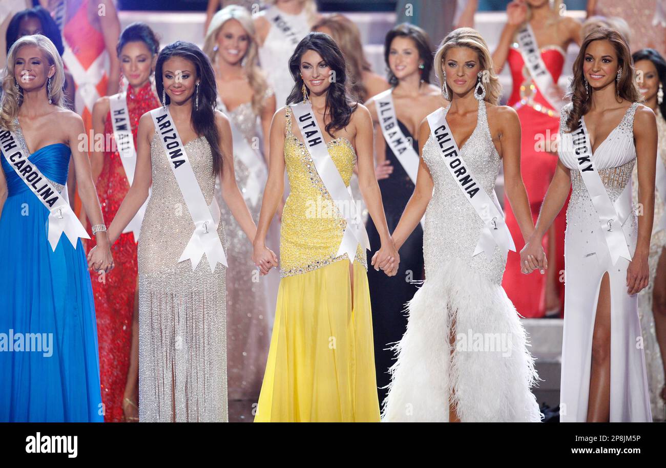 The final five Miss USA candidates await the announcement of the fourth ...