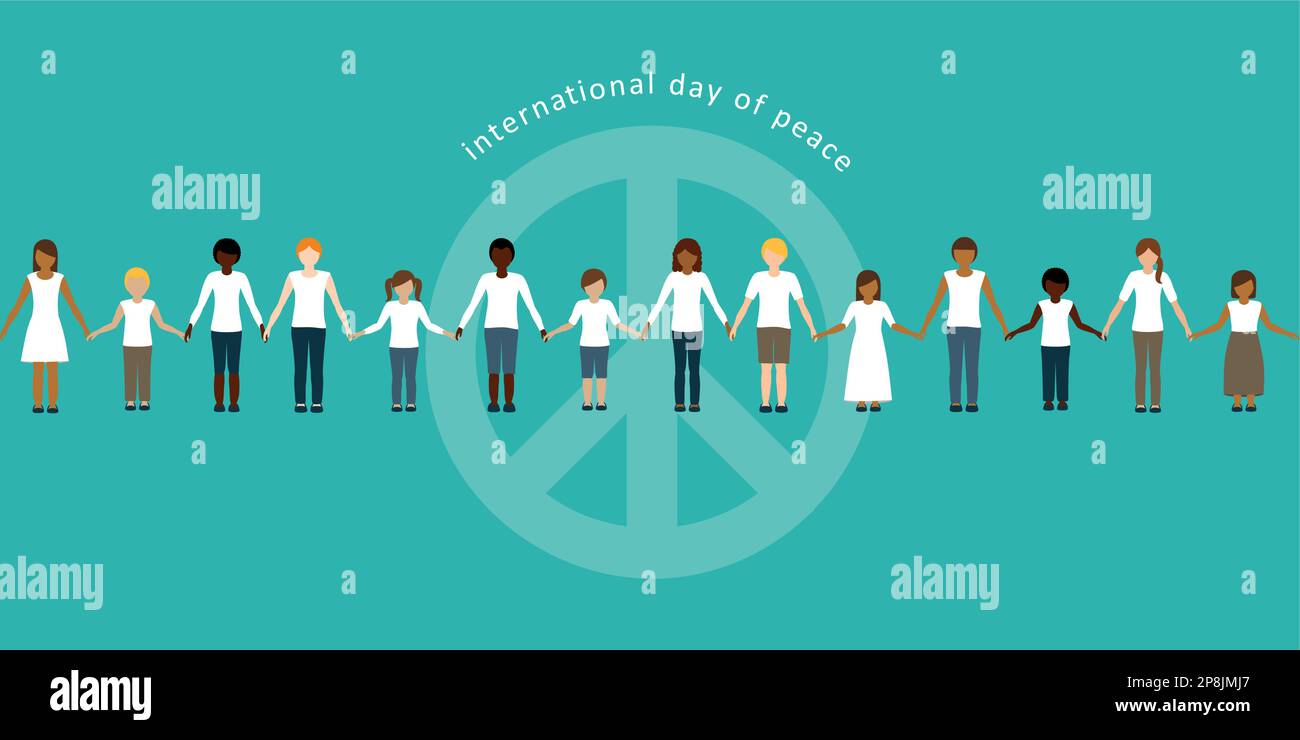 children of different skin color hold each other's hands on ...