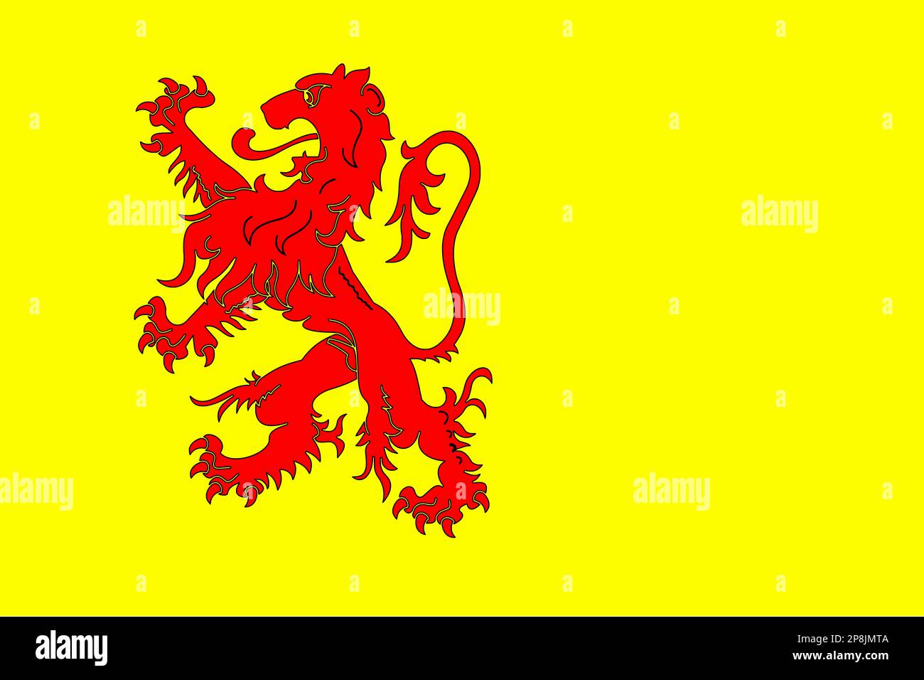 Flag of the province of South Holland Stock Photo - Alamy