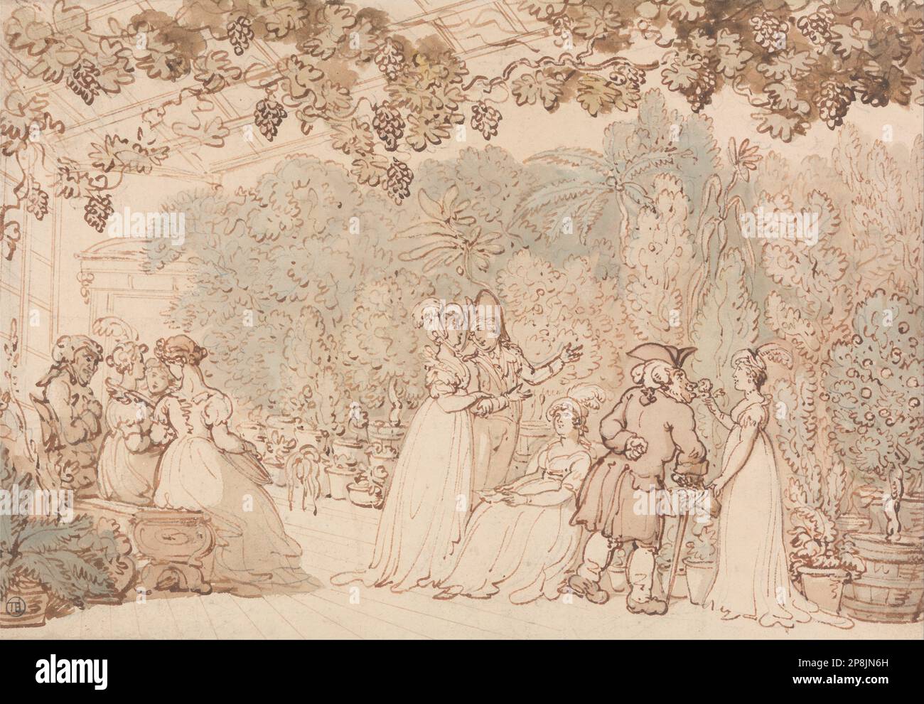 The Vinery by Thomas Rowlandson Stock Photo - Alamy