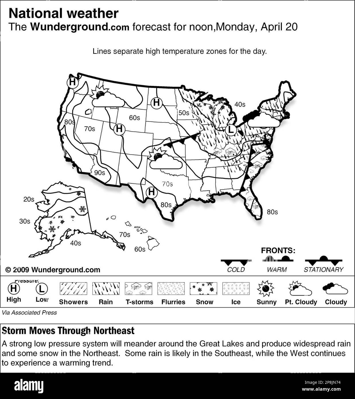 A strong low pressure system will meander around the Great Lakes and ...