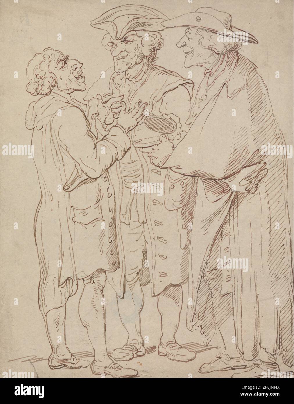 Three Full-Length Figures of Men Talking circa 1815 by Thomas ...