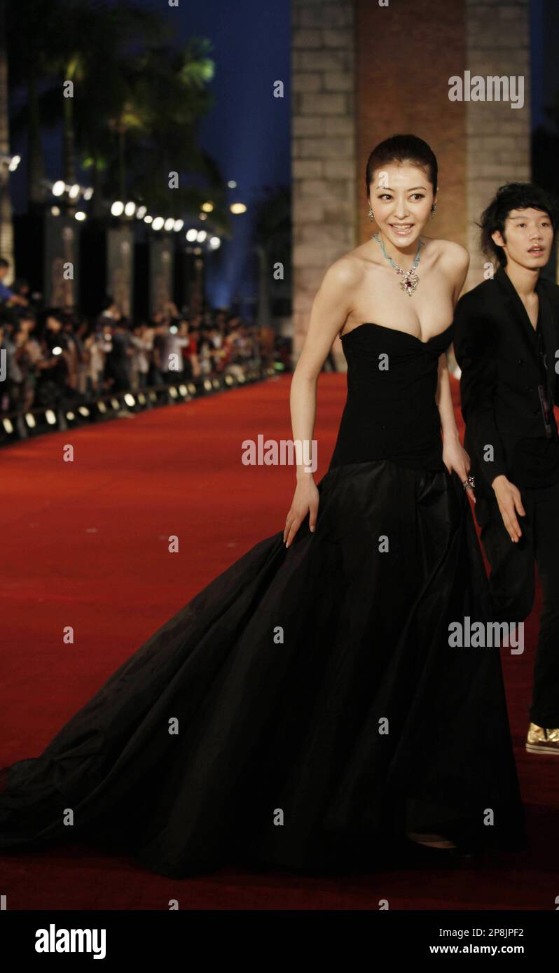 Chinese actress Lynn Xiong arrives at the Hong Kong Film Awards ...