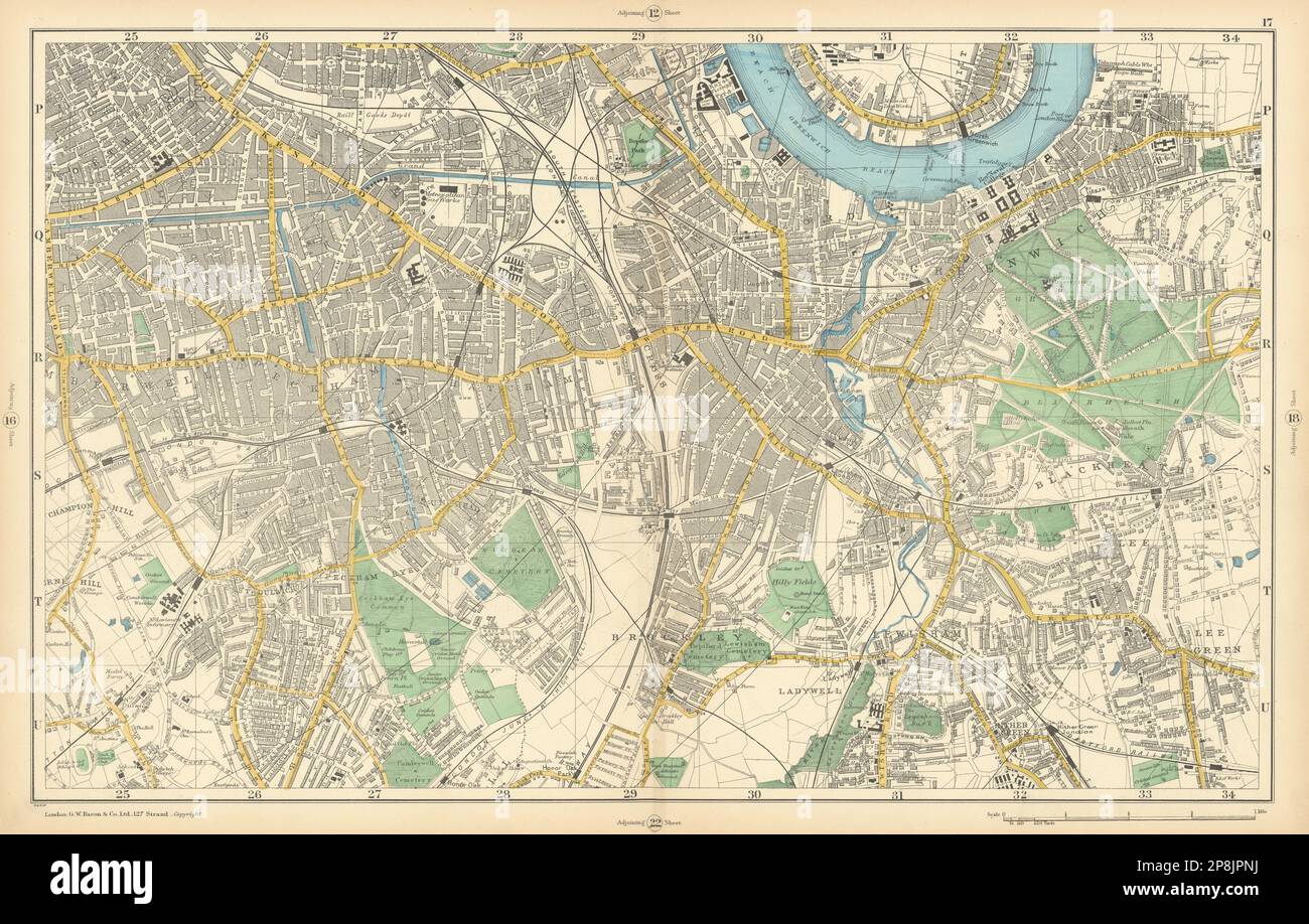 London street map 1900 hi-res stock photography and images - Alamy