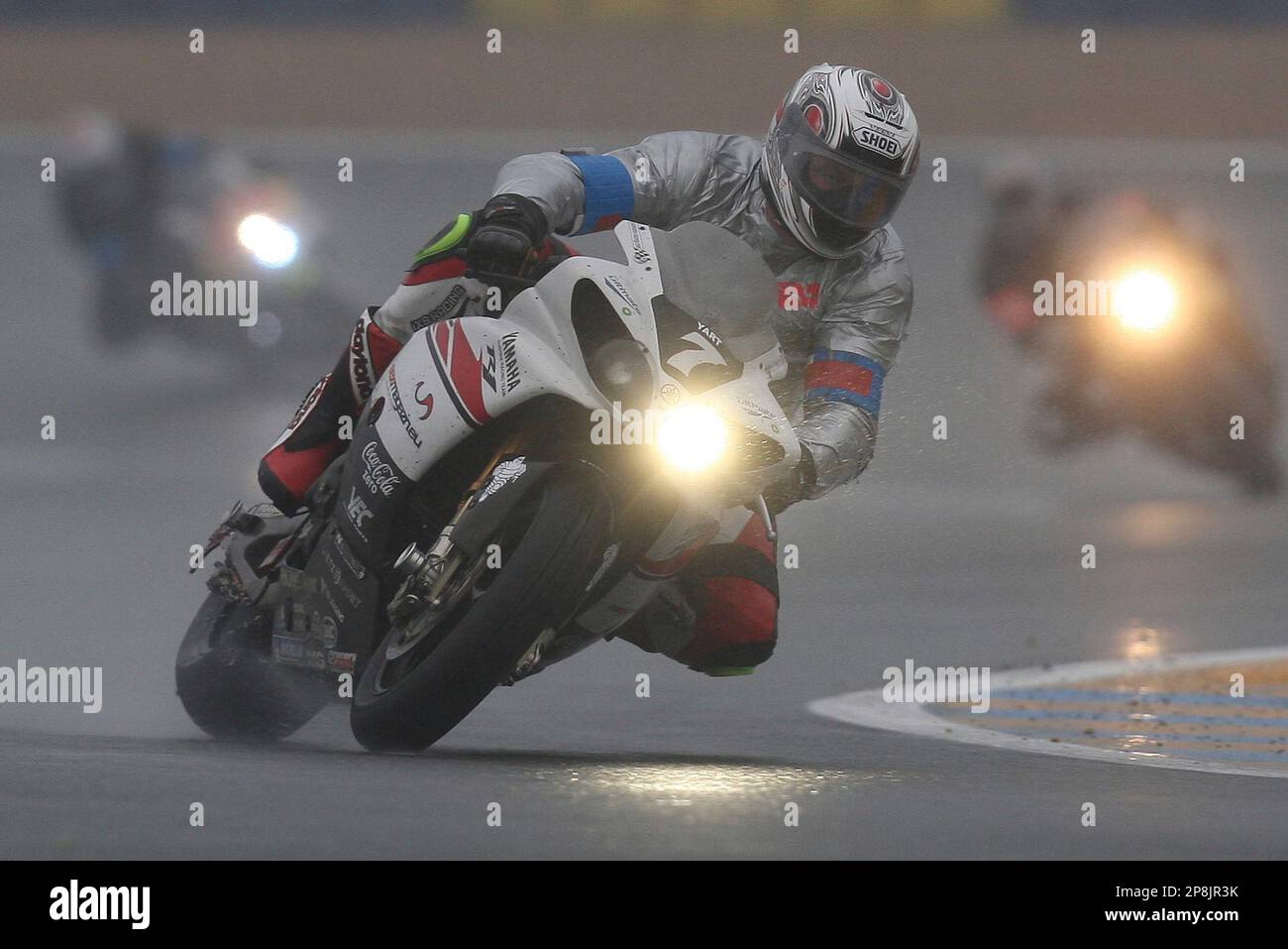 The No.7 Yamaha Austria team ridden by Igor Jerman (with teammates ...