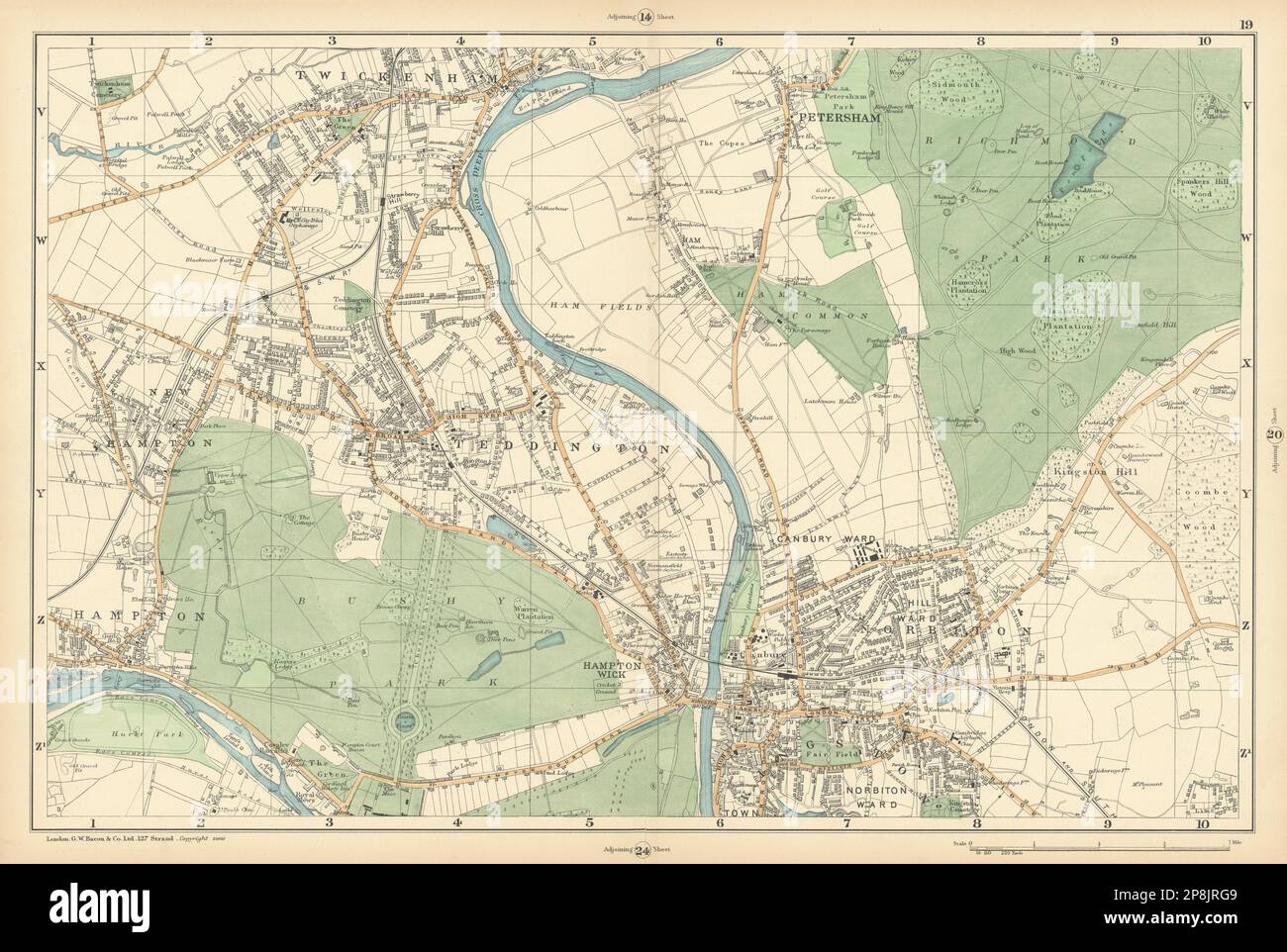 Old maps of london 1900 hi-res stock photography and images - Alamy