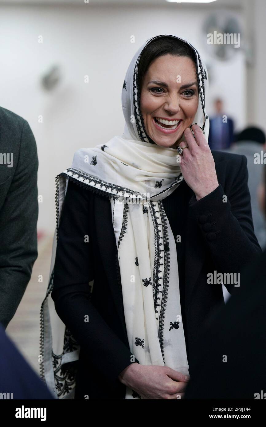 The Princess of Wales, during a visit to the Hayes Muslim Centre in ...