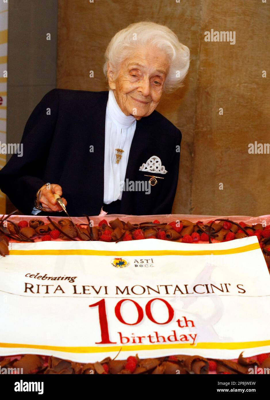 Italian neurologist and senator for life Rita Levi Montalcini, Nobel ...