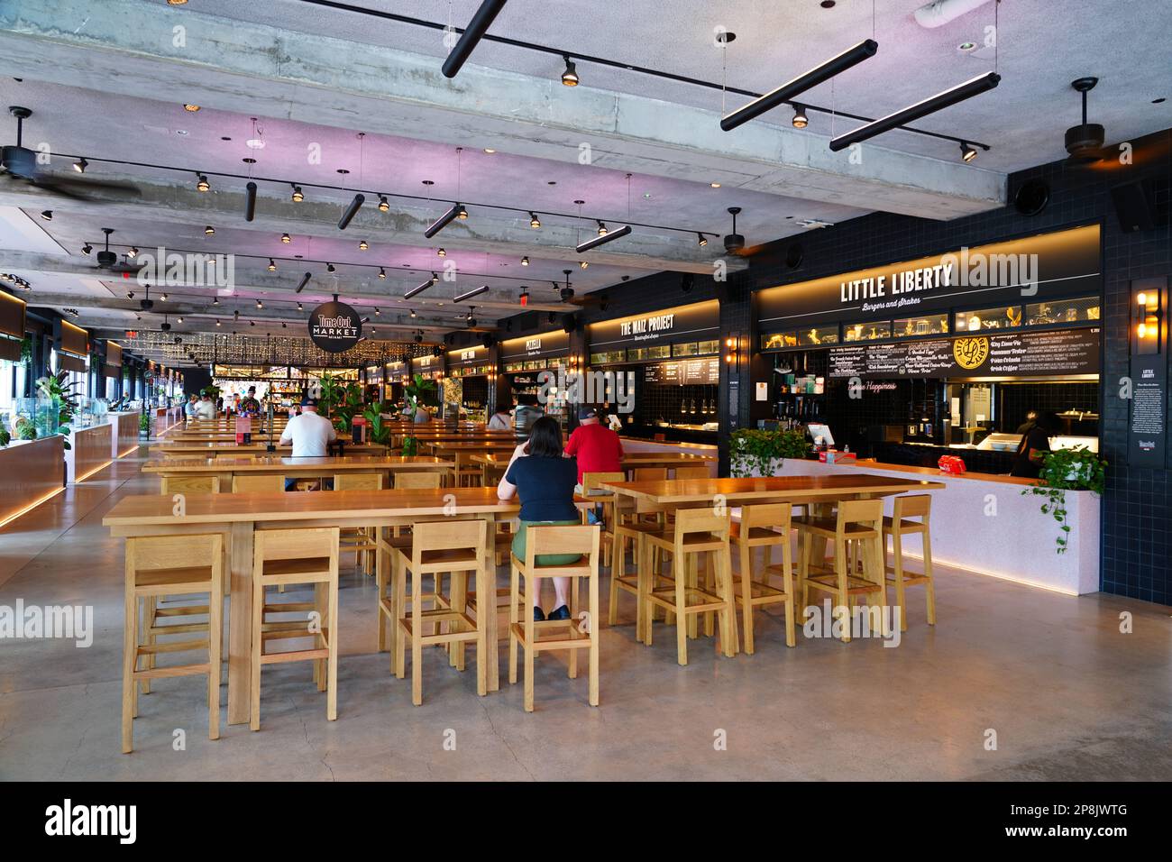 MIAMI BEACH, FL -15 FEB 2023- View of theTime Out Market Miami, an ...