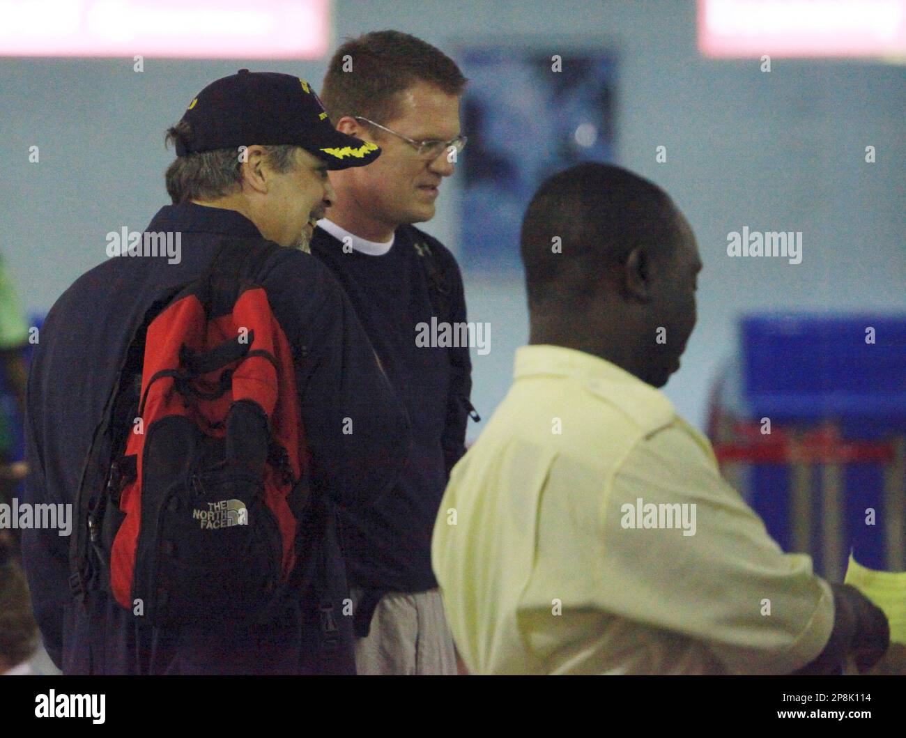 Captain of MV Maersk Alabama, Richard Phillips walks with Security ...