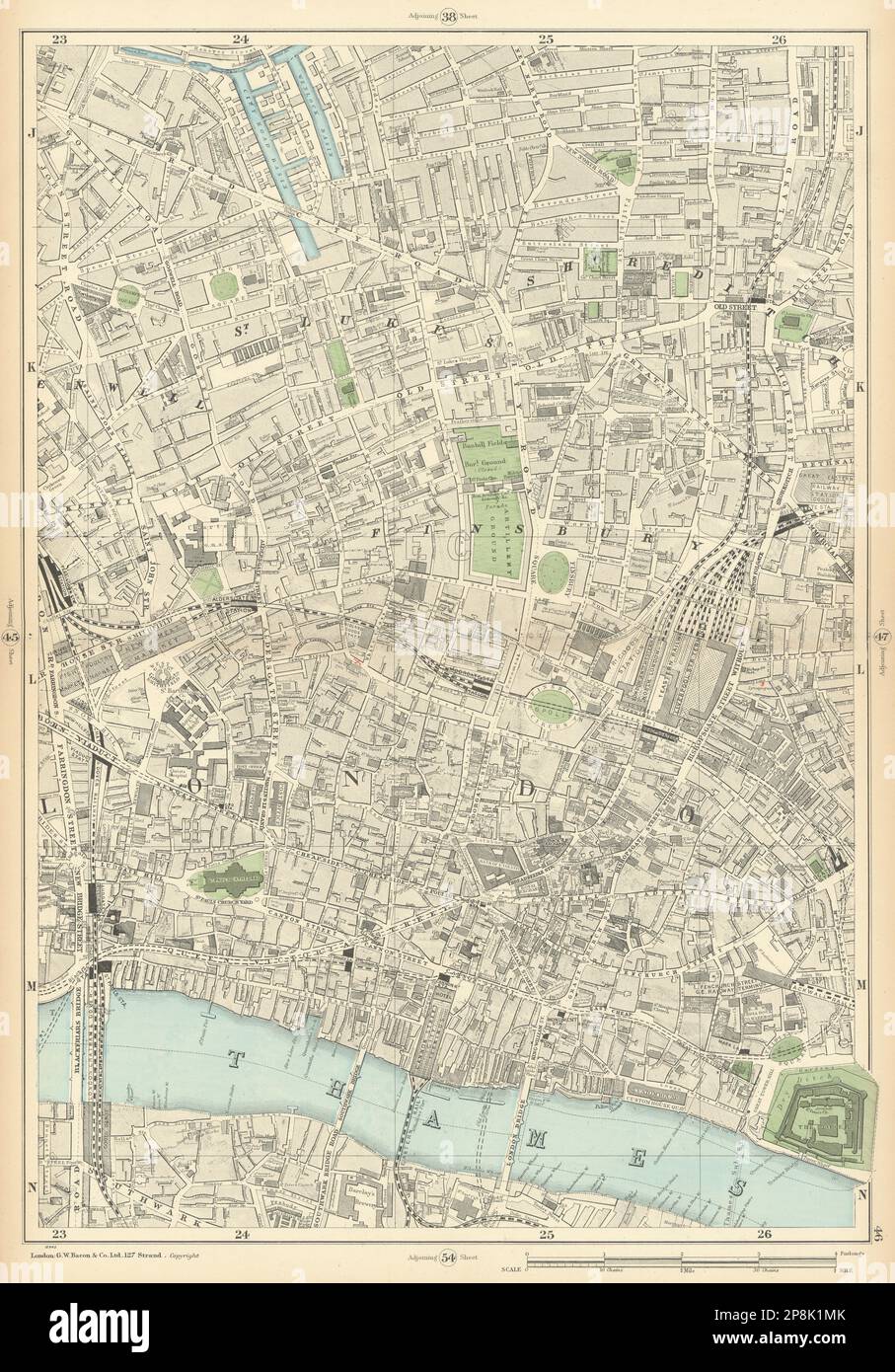 CITY OF LONDON Shoreditch Clerkenwell Southwark Broadgate Moorgate 1900 ...