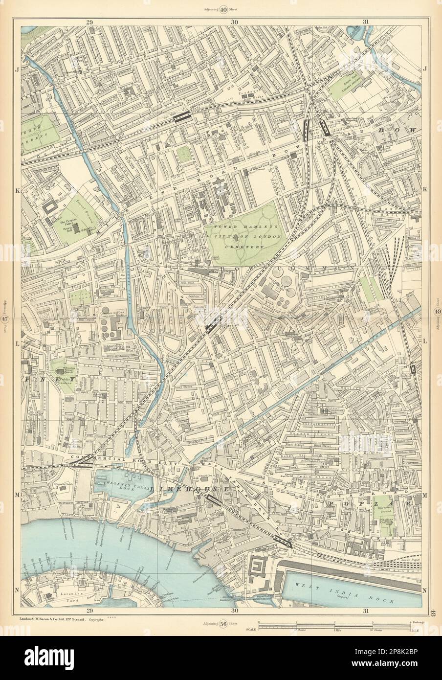 TOWER HAMLETS Bow Poplar Stepney Limehouse Mile End Bromley 1900 old ...