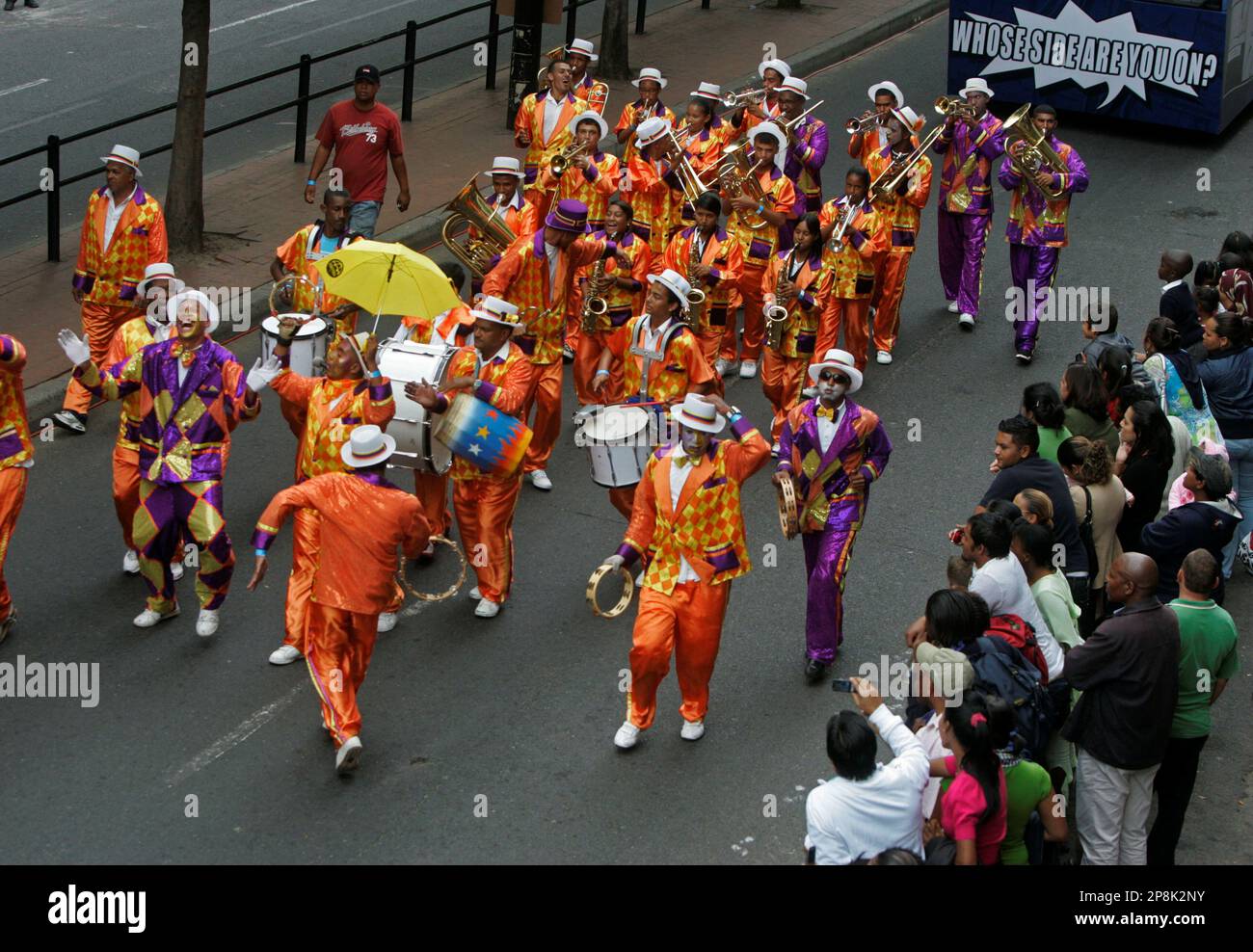 Performers seen during a parade through the streets of Cape Town, ahead ...