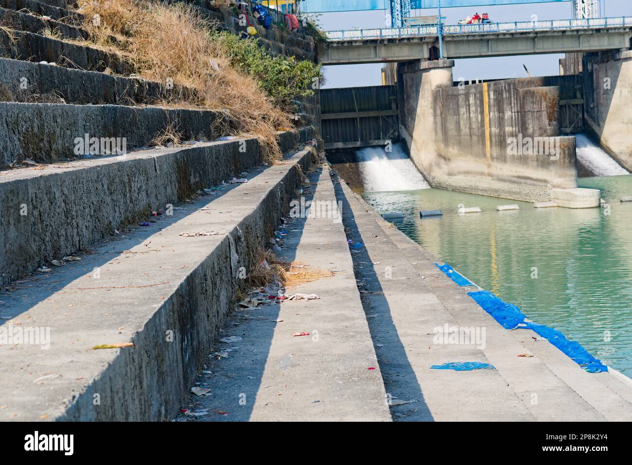 stairs in the river bank in asia Stock Photo - Alamy