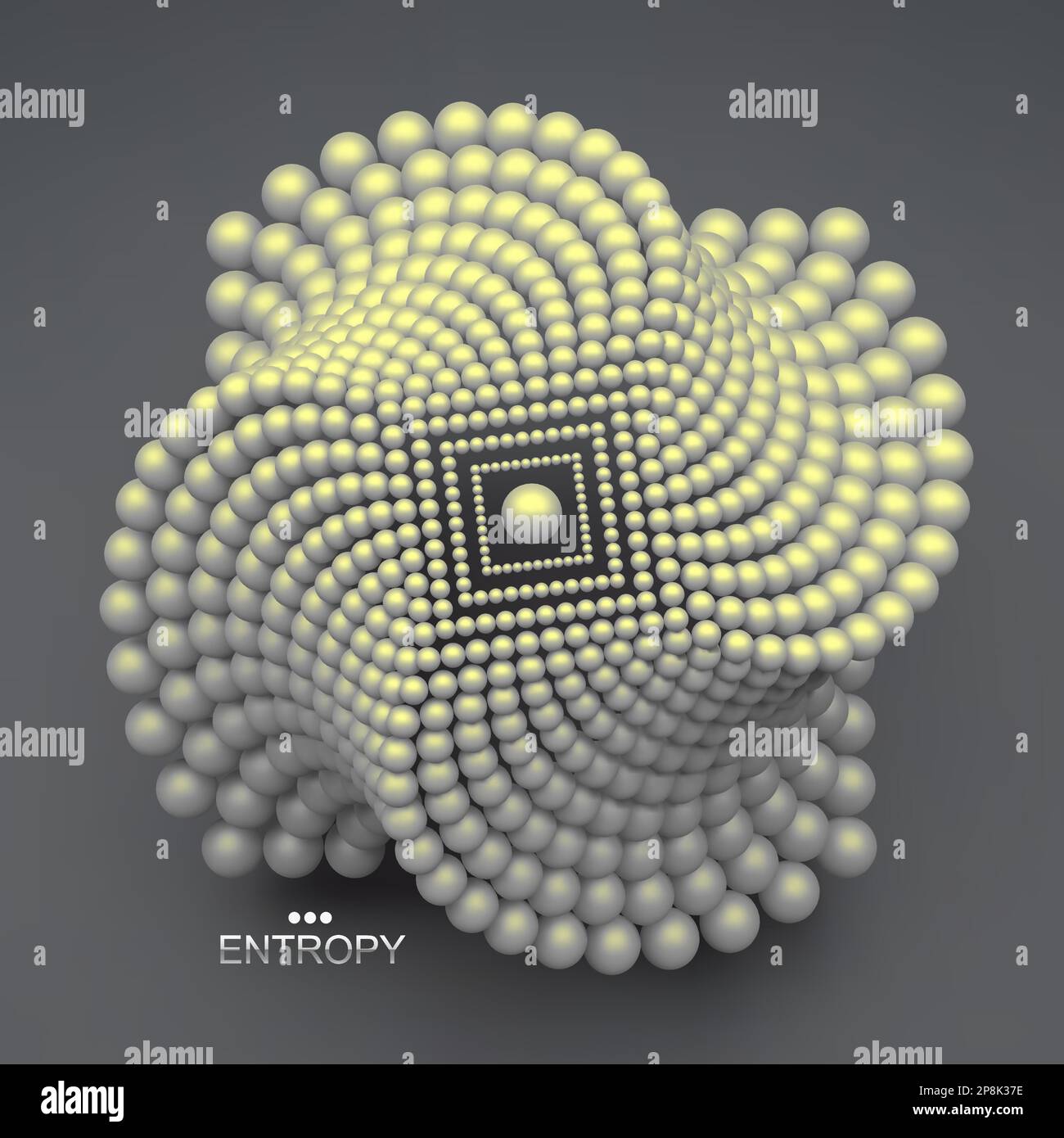 3D abstract spheres composition. Futuristic Technology Style. 3D Vector ...