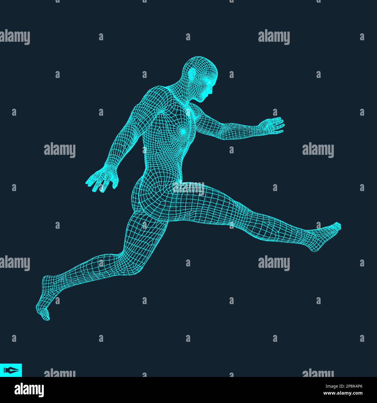 Football player. Sports concept. 3D Model of Man. Human Body. Sport ...