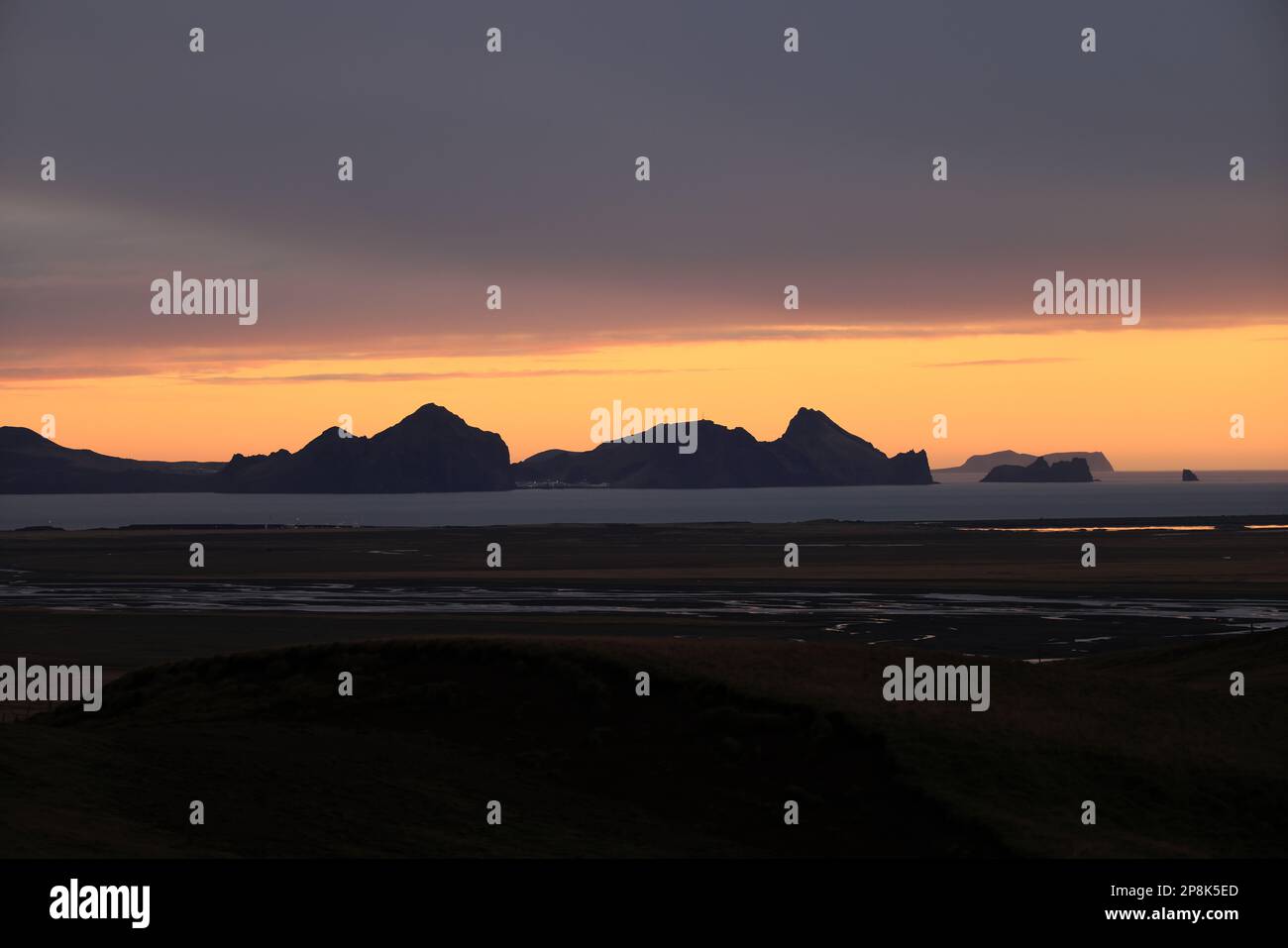 View westman islands sunset hi-res stock photography and images - Alamy