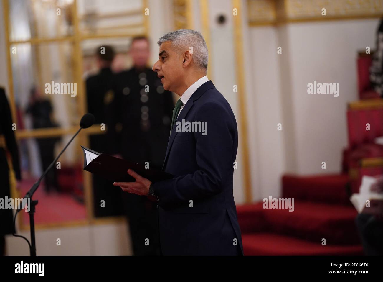 Mayor of London, Sadiq Khan, during a presentation of loyal addresses ...