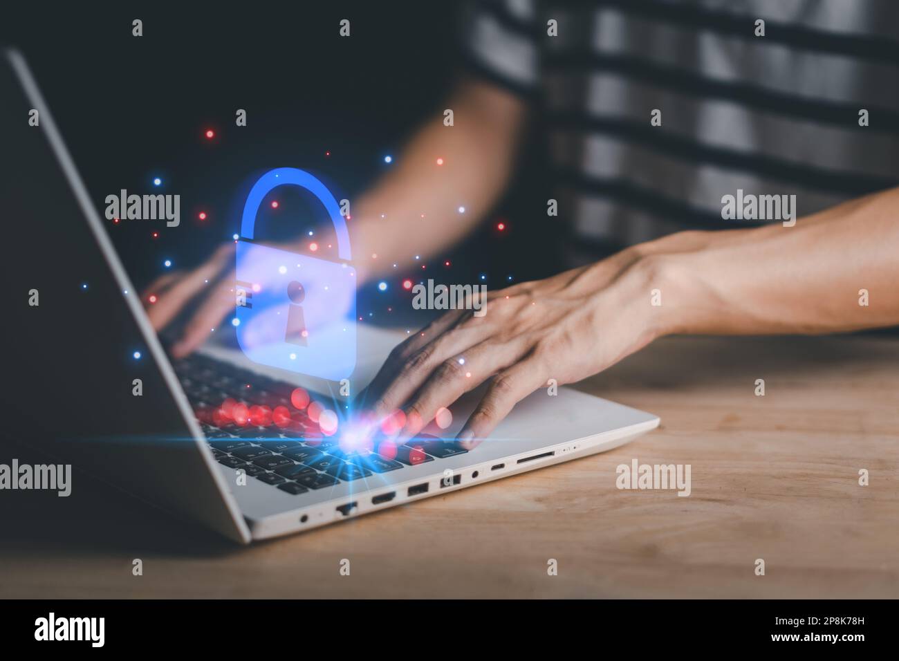 Username and password (Login) with biometric identification fingerprint scanner, encryption for ...