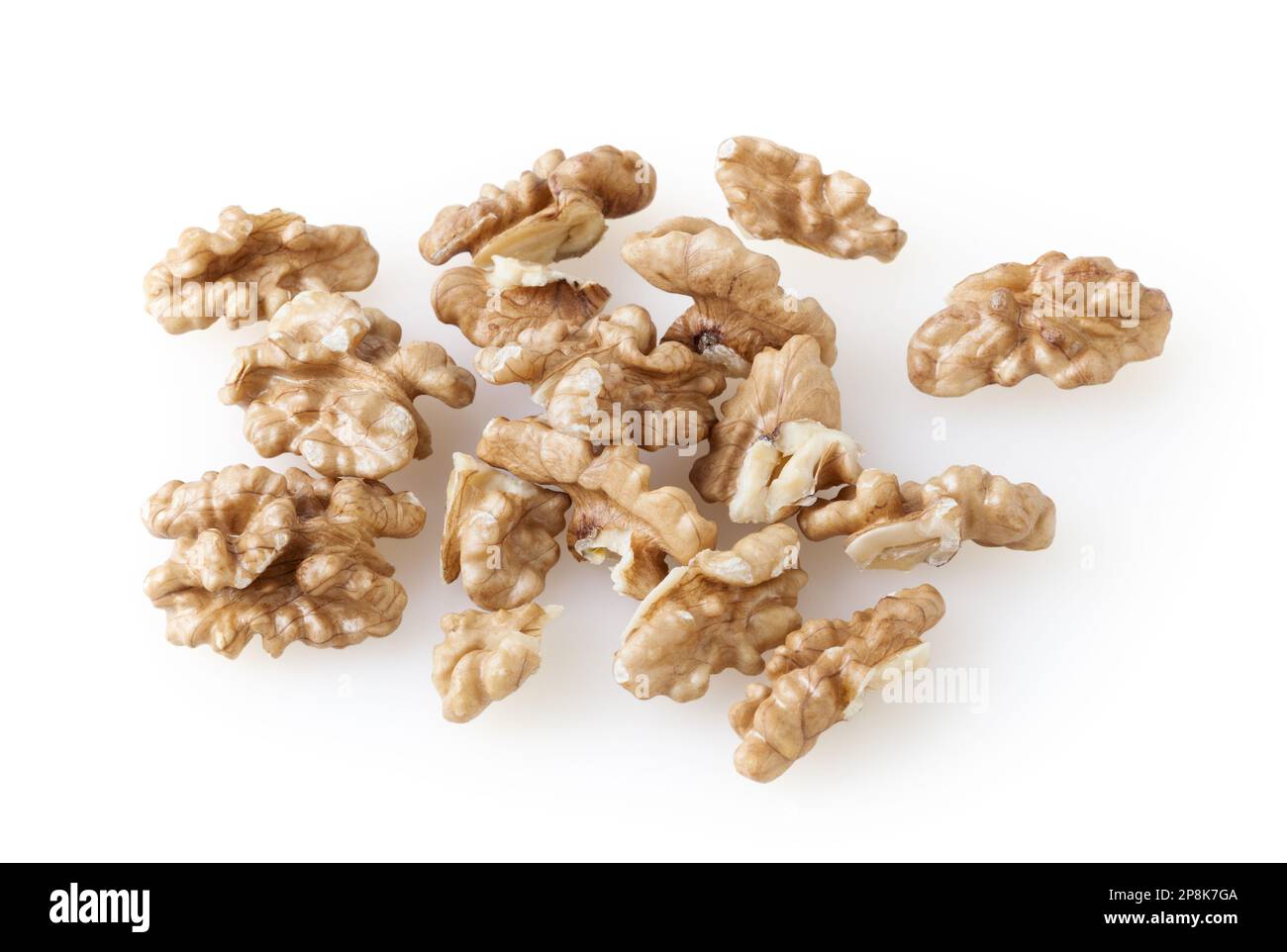 Heap of unpeeled walnuts isolated on white background Stock Photo - Alamy