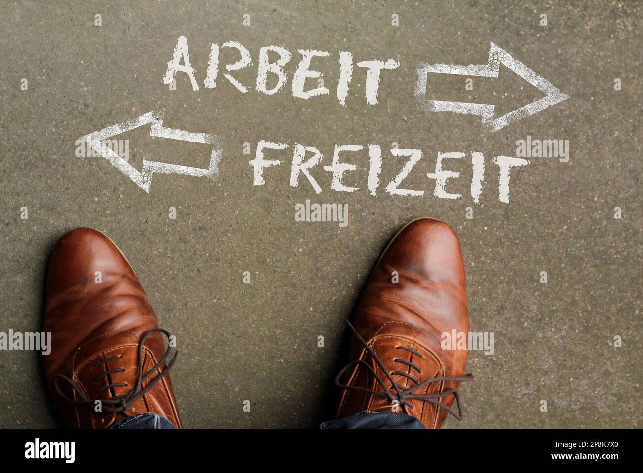 Work Life Balance: The words Arbeit and Freizeit (German for work and ...