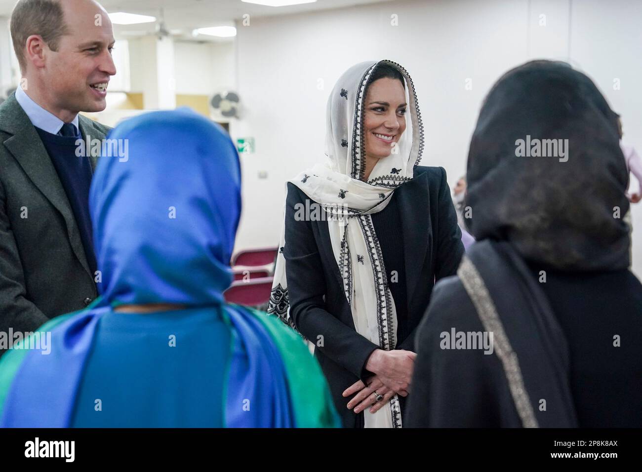 The Prince and Princess of Wales, during a visit to the Hayes Muslim ...