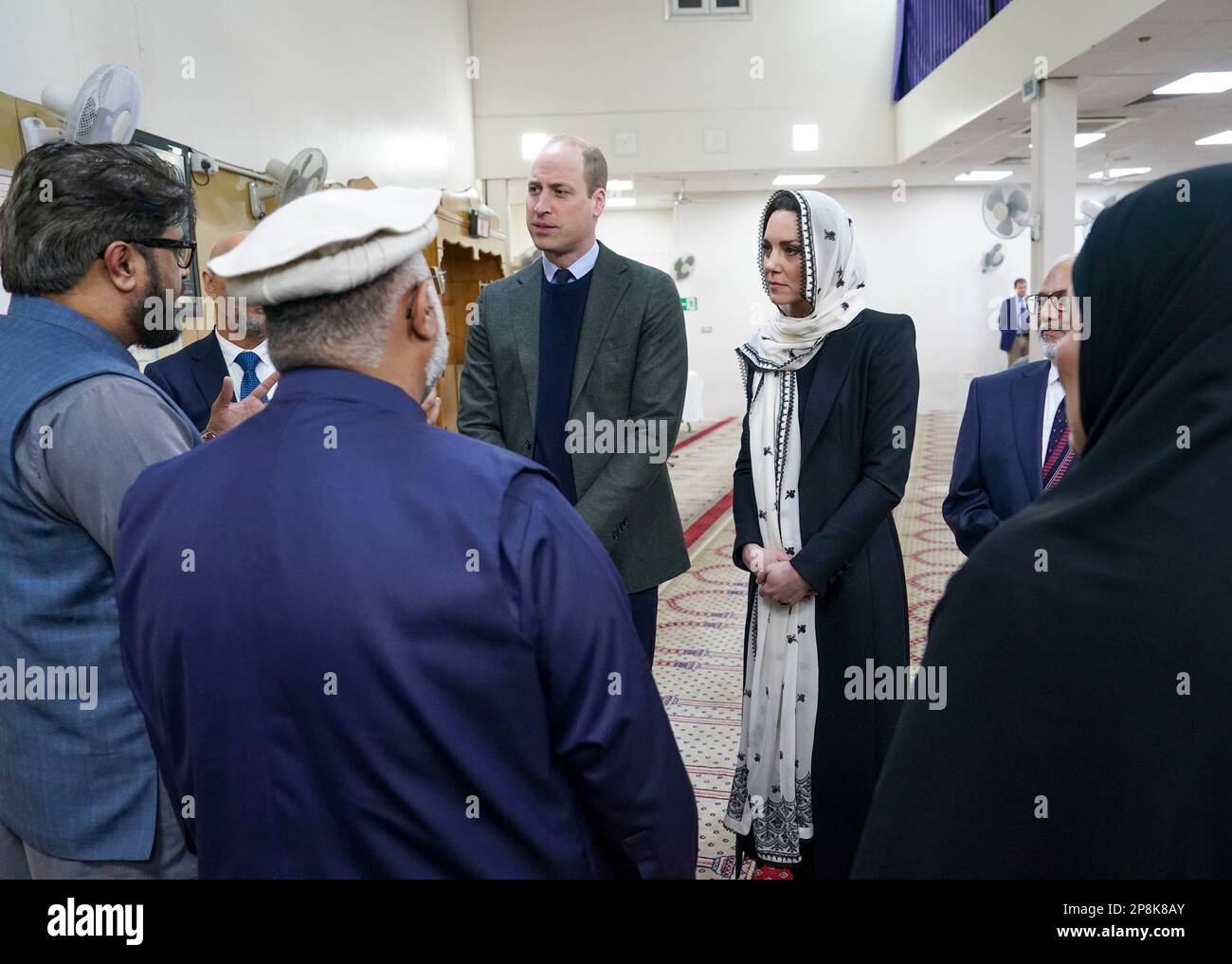 The Prince and Princess of Wales, during a visit to the Hayes Muslim ...