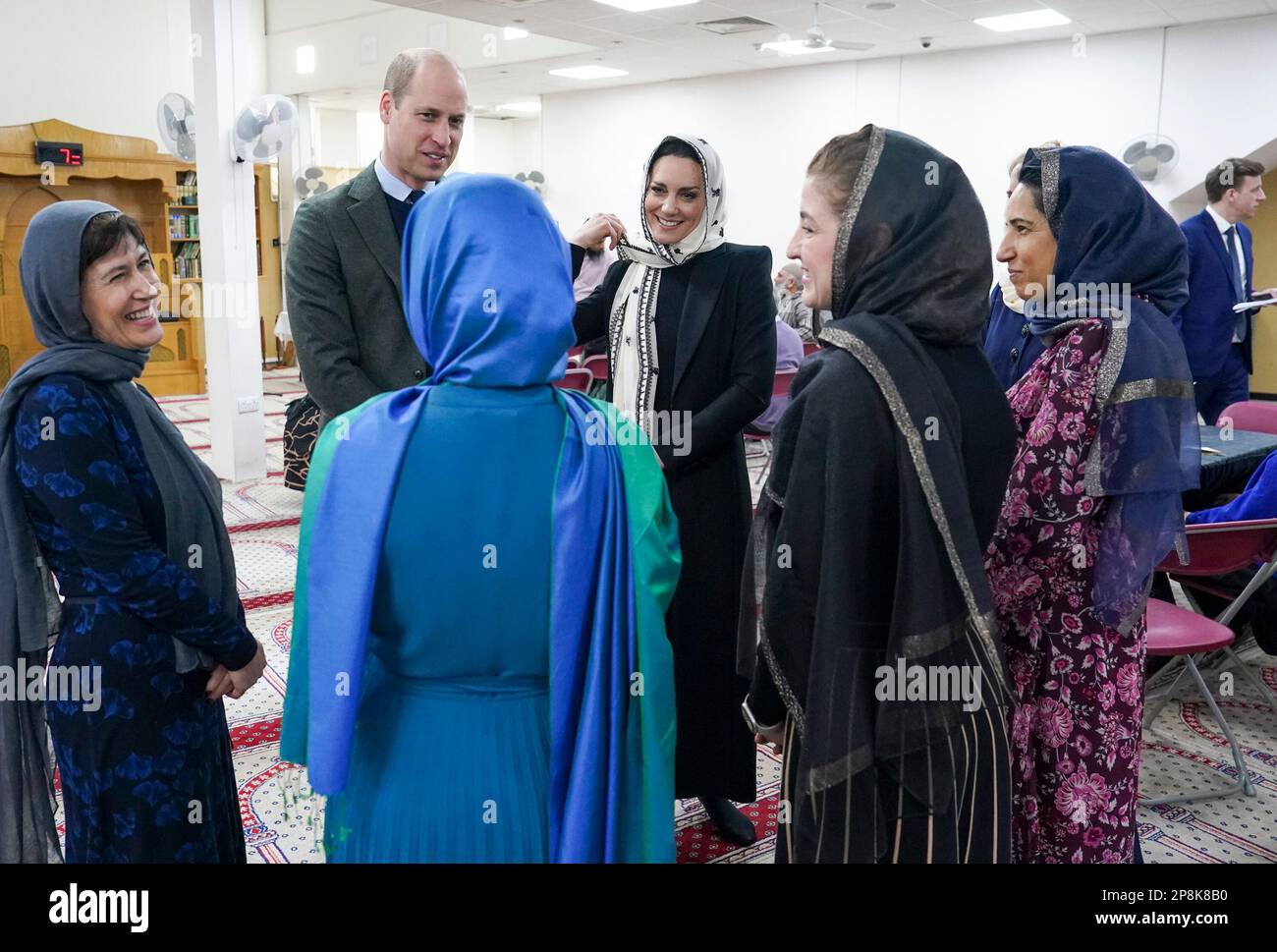 The Prince and Princess of Wales, during a visit to the Hayes Muslim ...