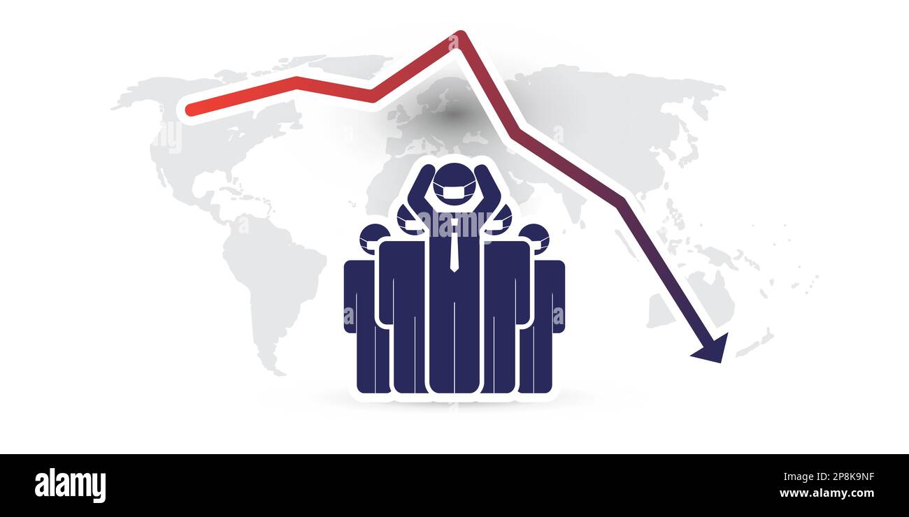 Global Economic Downfall Caused By the Corona Virus - Design Concept ...