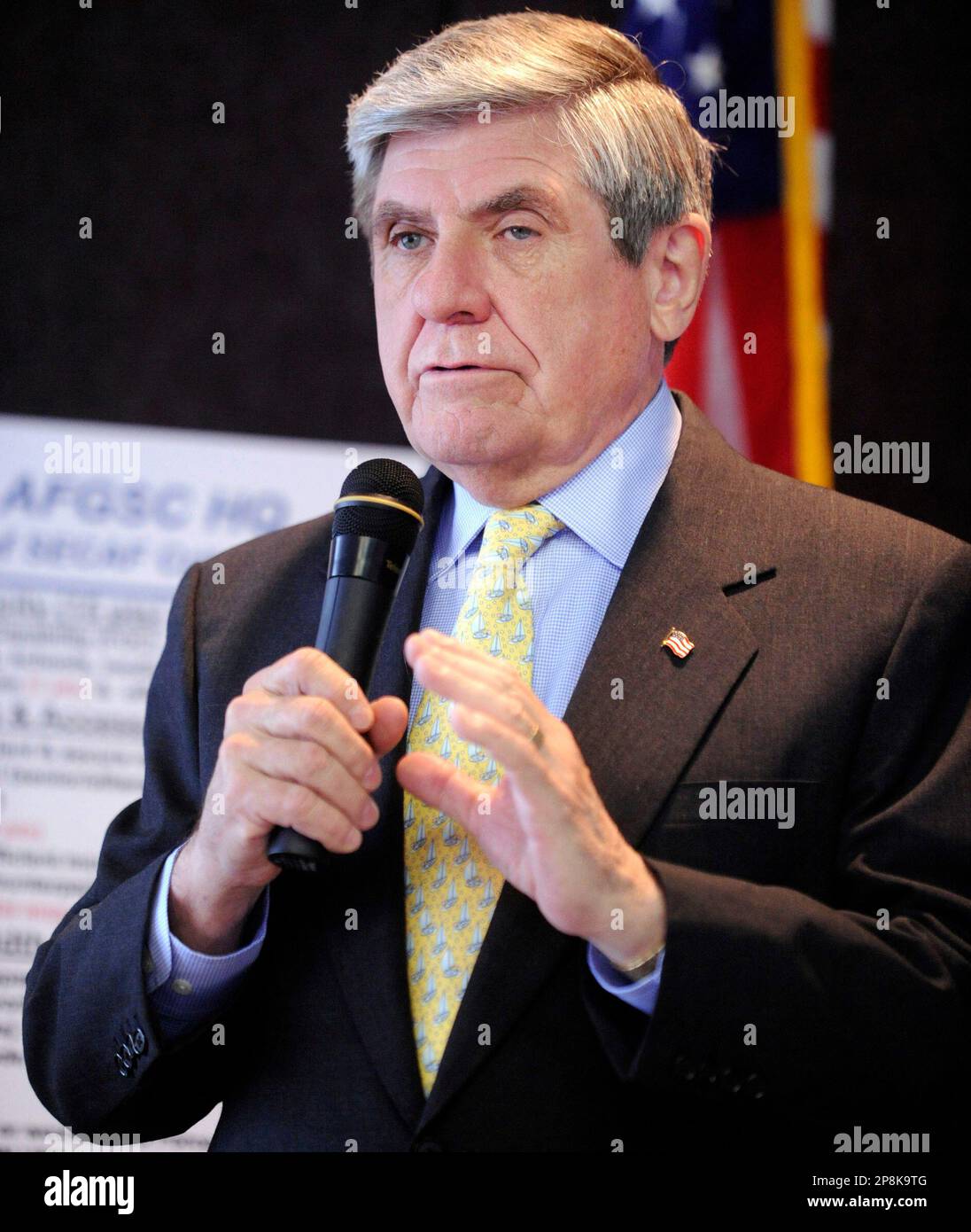 U.S. Sen. Ben Nelson speaks during a Monday April 13, 2009 news ...