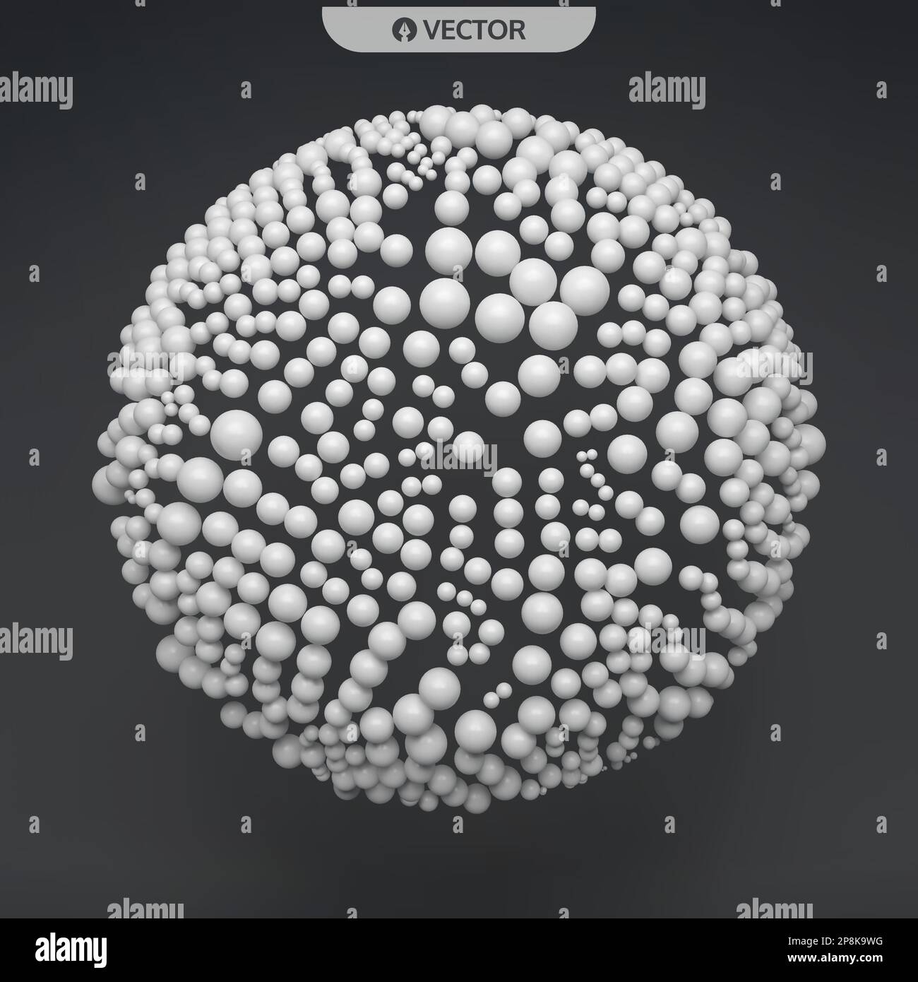 Sphere. 3d abstract spheres composition. Futuristic technology style ...